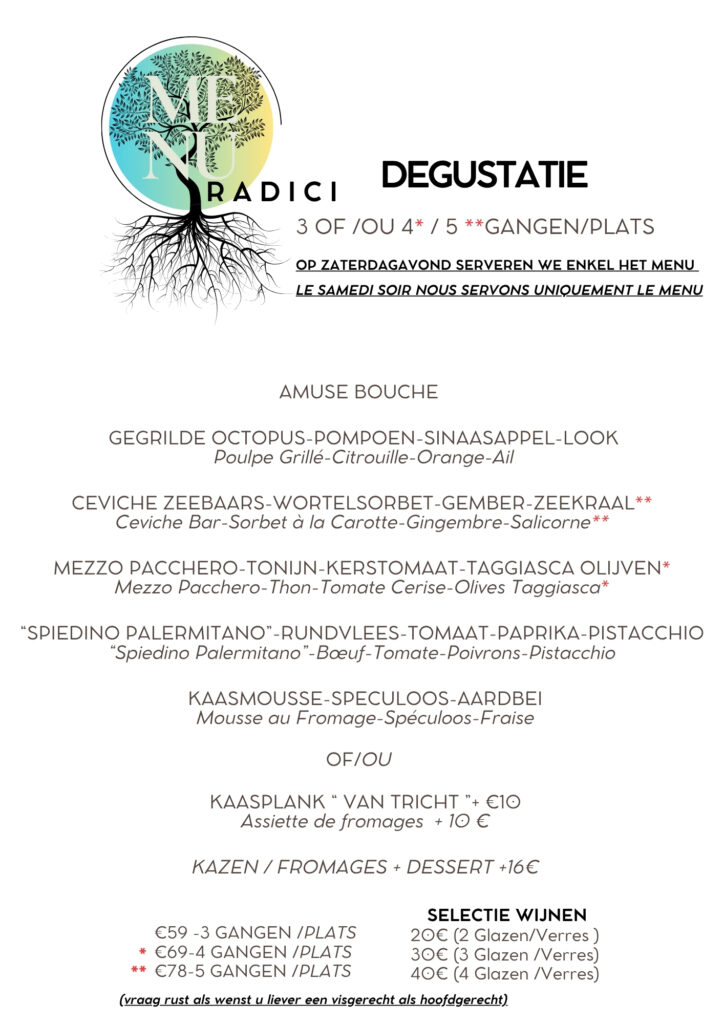 Menu – Radici restaurant